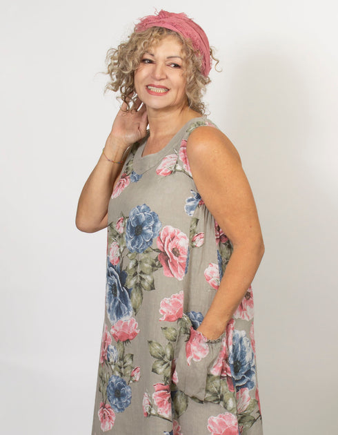 Nimfa Sleeveless Linen Dress – Caposhie